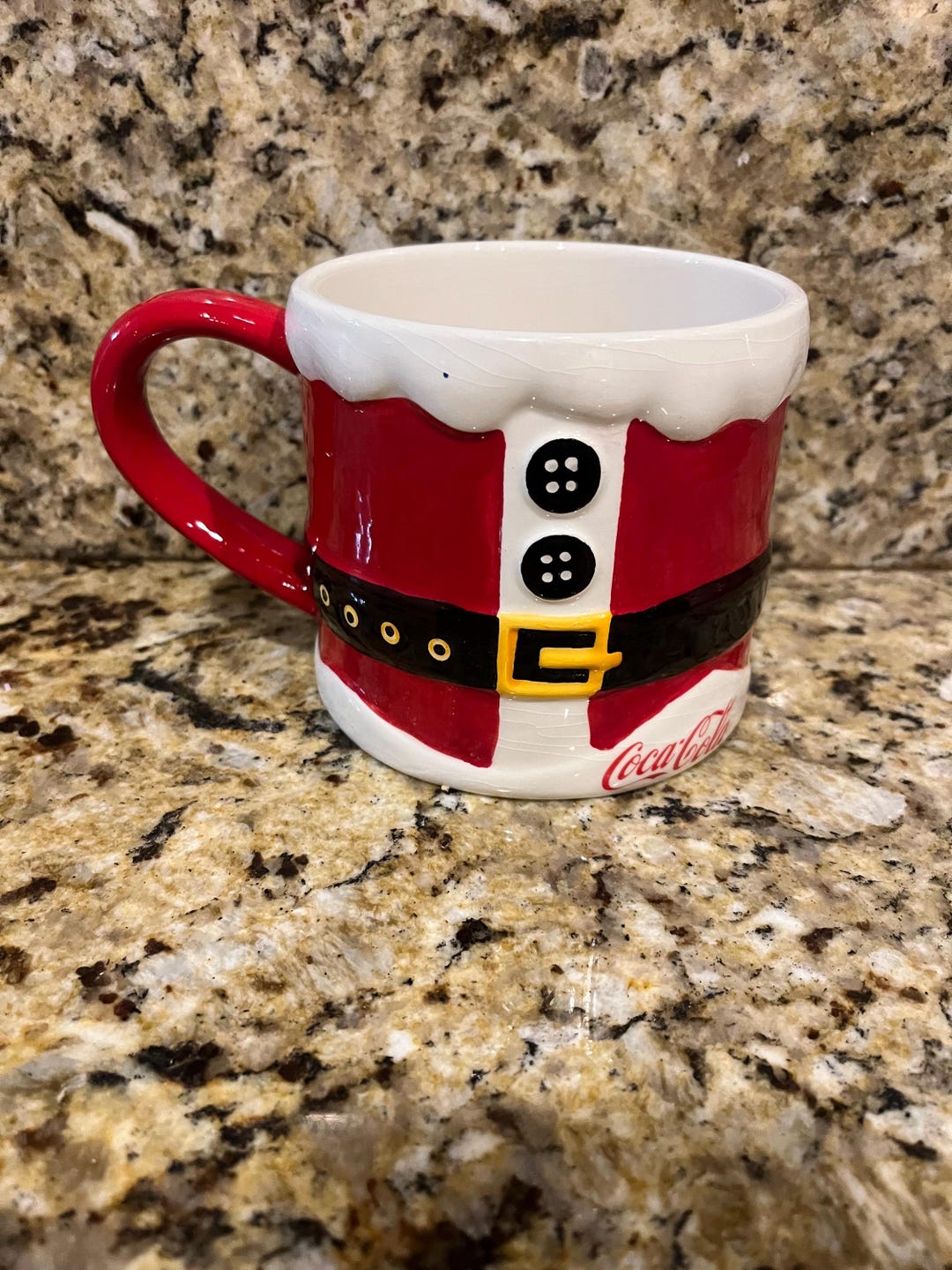 Cute Vintage Santa Belt Coca Cola Christmas Mug PRICE INCLUDES SHIPPING ...