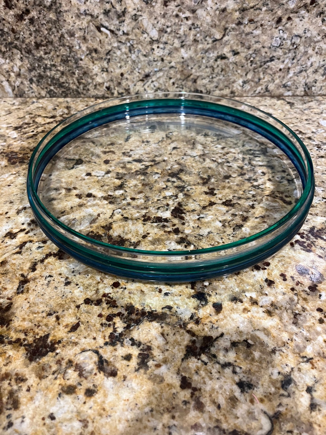 Vintage Pfaltzgraff Ocean Breeze 12 Inch Round Glass Dish - PRICE ...