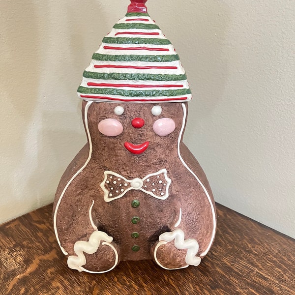 Vintage Gingerbread Man Cookie Jar - Etsy
