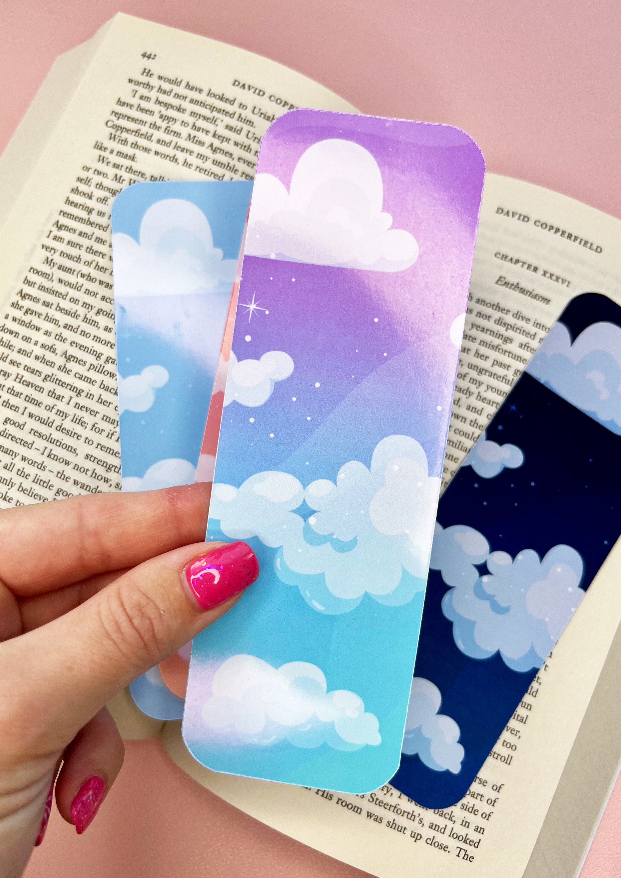 Dreamy Cloud Bookmarks Set of 4 Cosy Bookmarks Reading Gifts - Etsy