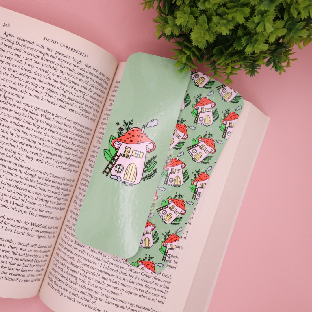 Cottagecore Mushroom House Bookmarks Set of 2 or Individual Tassel ...