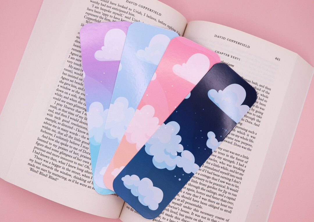 Dreamy Cloud Bookmarks Set of 4 Cosy Bookmarks Reading Gifts - Etsy