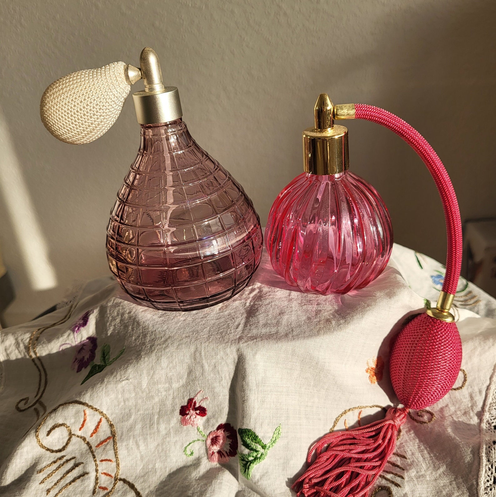 Vintage Perfume Vessel ART Glass Beautiful Caramel Color Hand Made ...