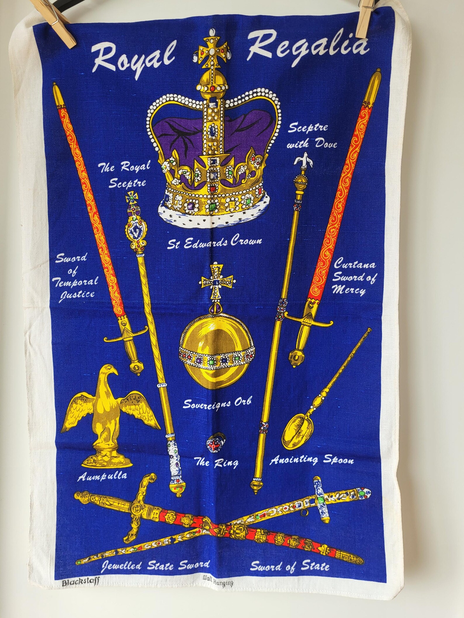 ROYAL REGALIA Irish Linen Tea Towel Blackstaff Wall Hanging - Etsy