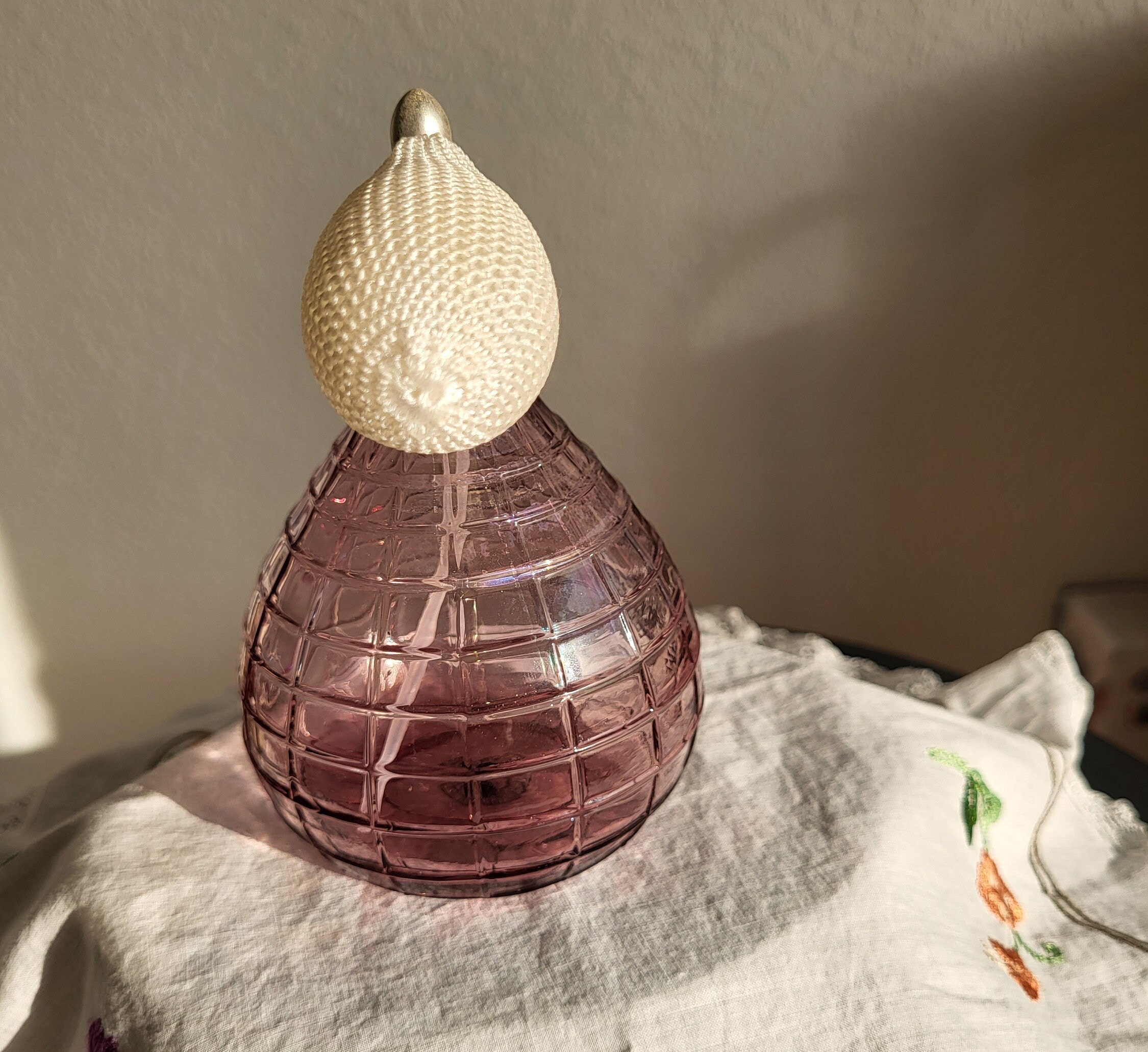 Vintage Perfume Vessel ART Glass Beautiful Caramel Color Hand Made ...