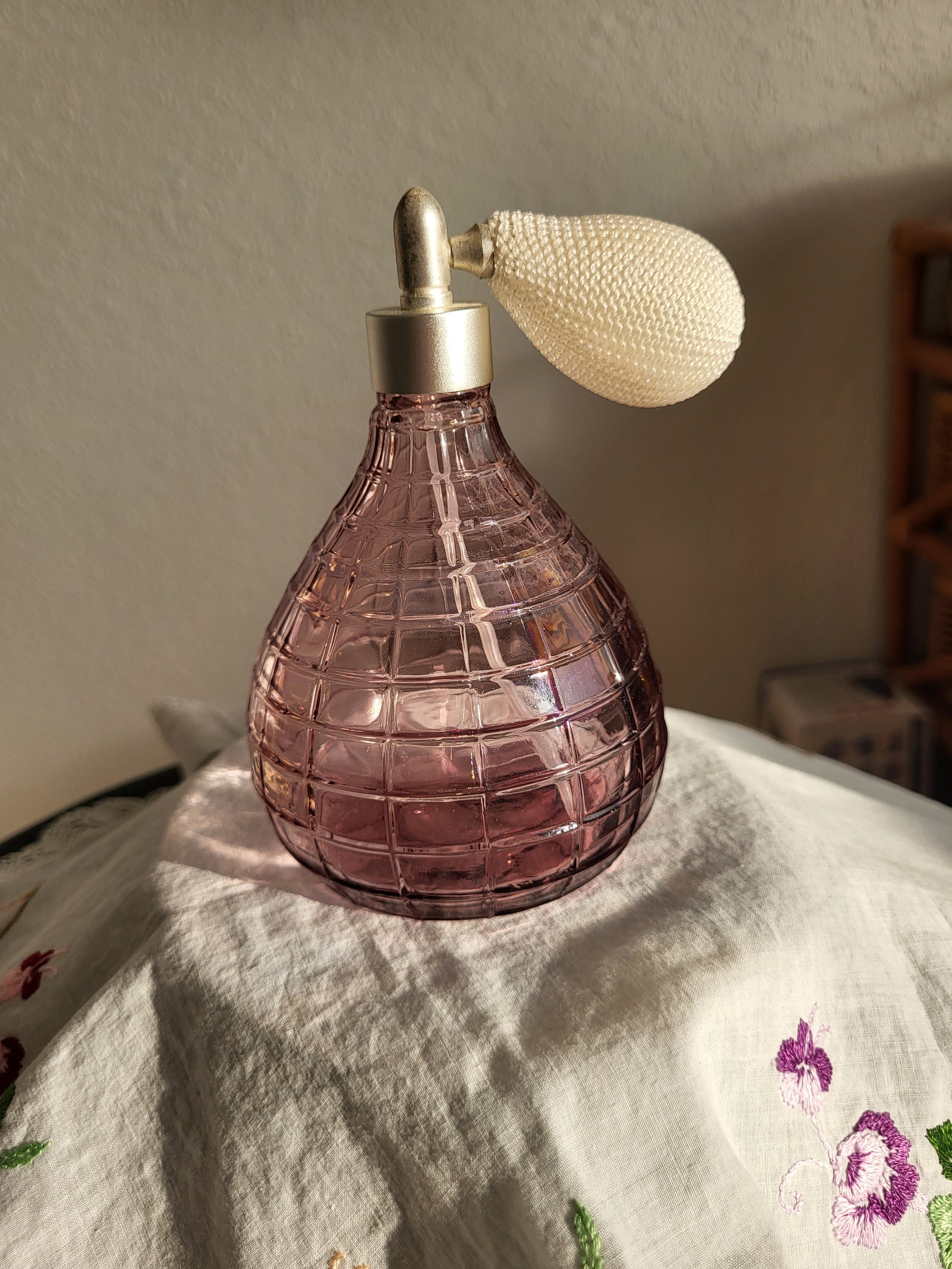 Vintage Perfume Vessel ART Glass Beautiful Caramel Color Hand Made ...