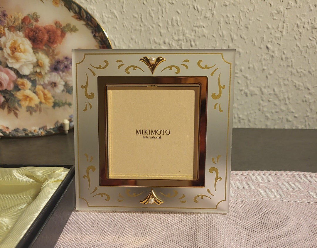 MIKIMOTO International 2-pearls Photo Frame,japanese Original MIKOMOTO ...