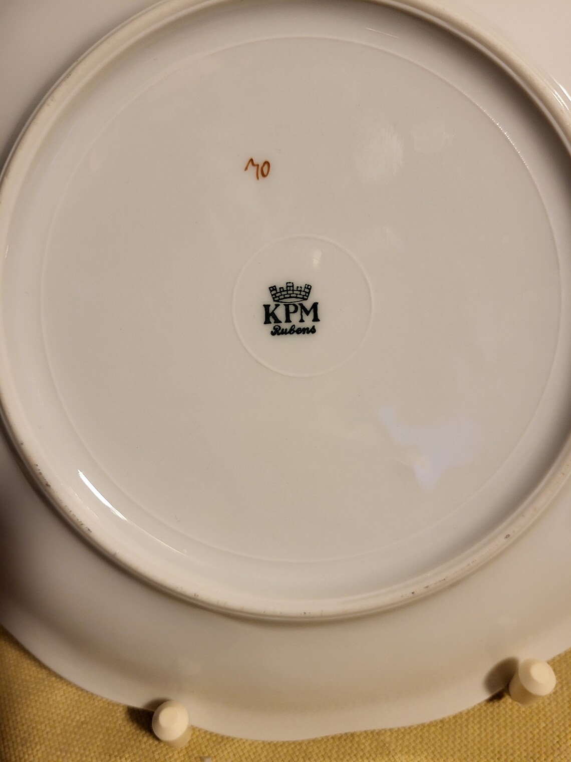 KPM rubens Set of Six Plate Beautiful Porcelain Plates With Fruit Print ...