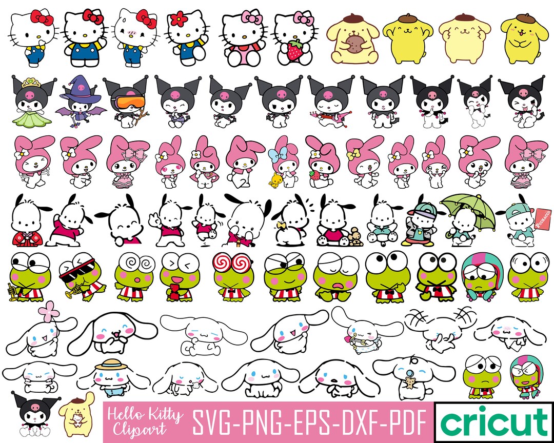 Kawaii Kitty Svg, Kawaii Kitty Svg Bundle, Cute Cat Svg, Kitty Svg, Kawaii Kitty Clipart, Kawaii ...