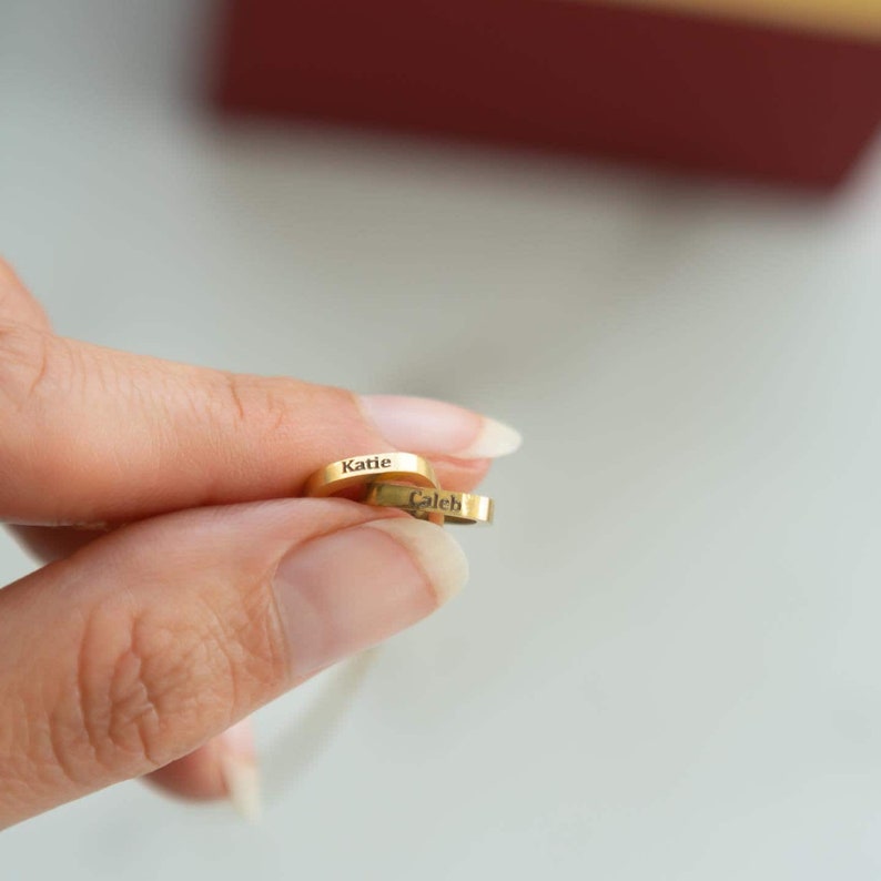 Handmade Engravable Heart Necklace With Eternal Rose Box Name Engraved ...