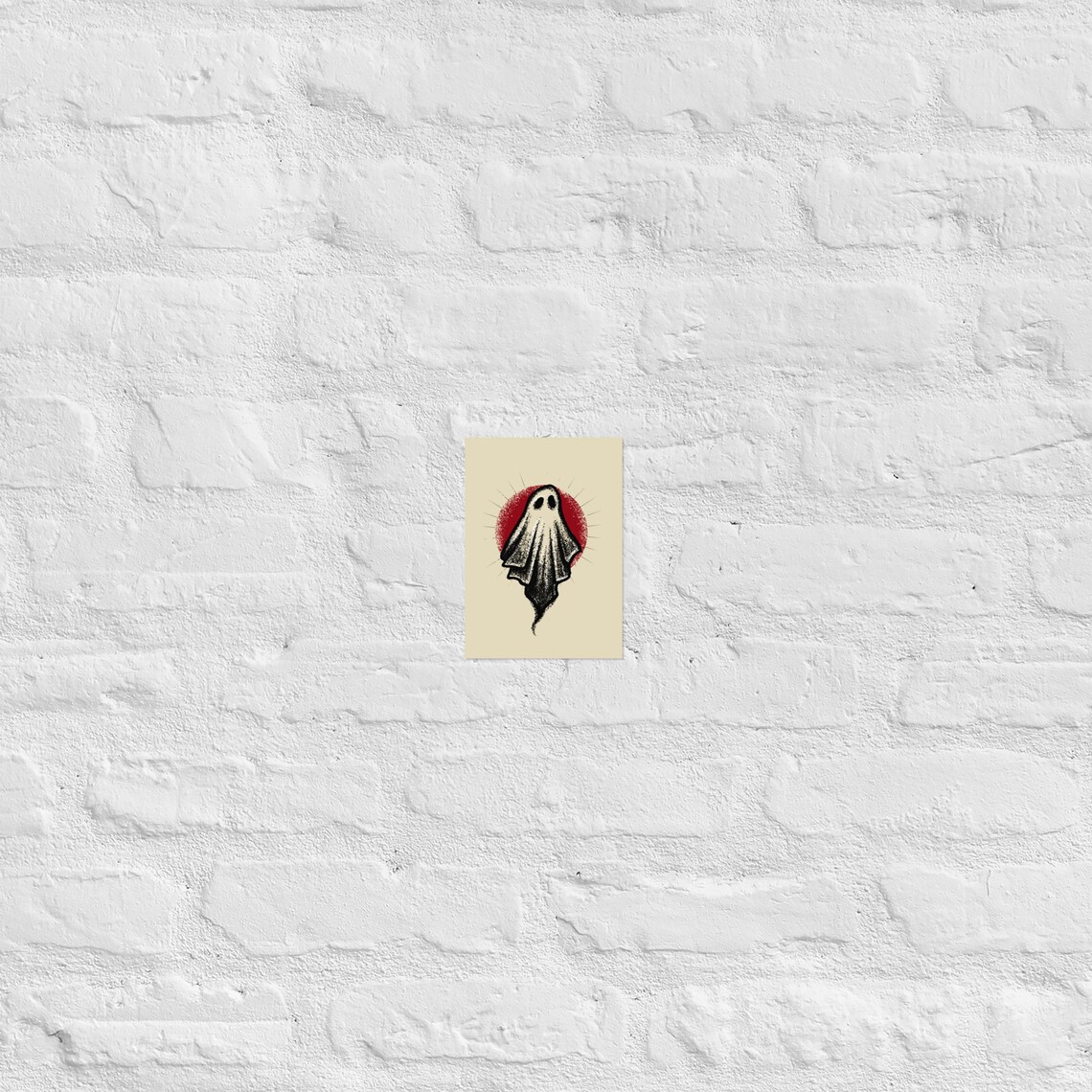 Old School Ghost Poster. Traditional American Tattoo Art. Paranormal ...