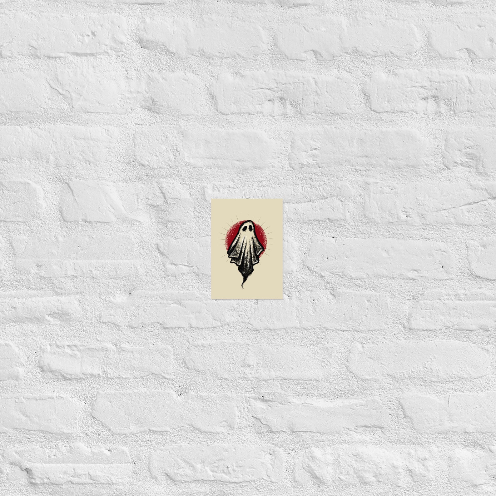 Old School Ghost Poster. Traditional American Tattoo Art. Paranormal ...