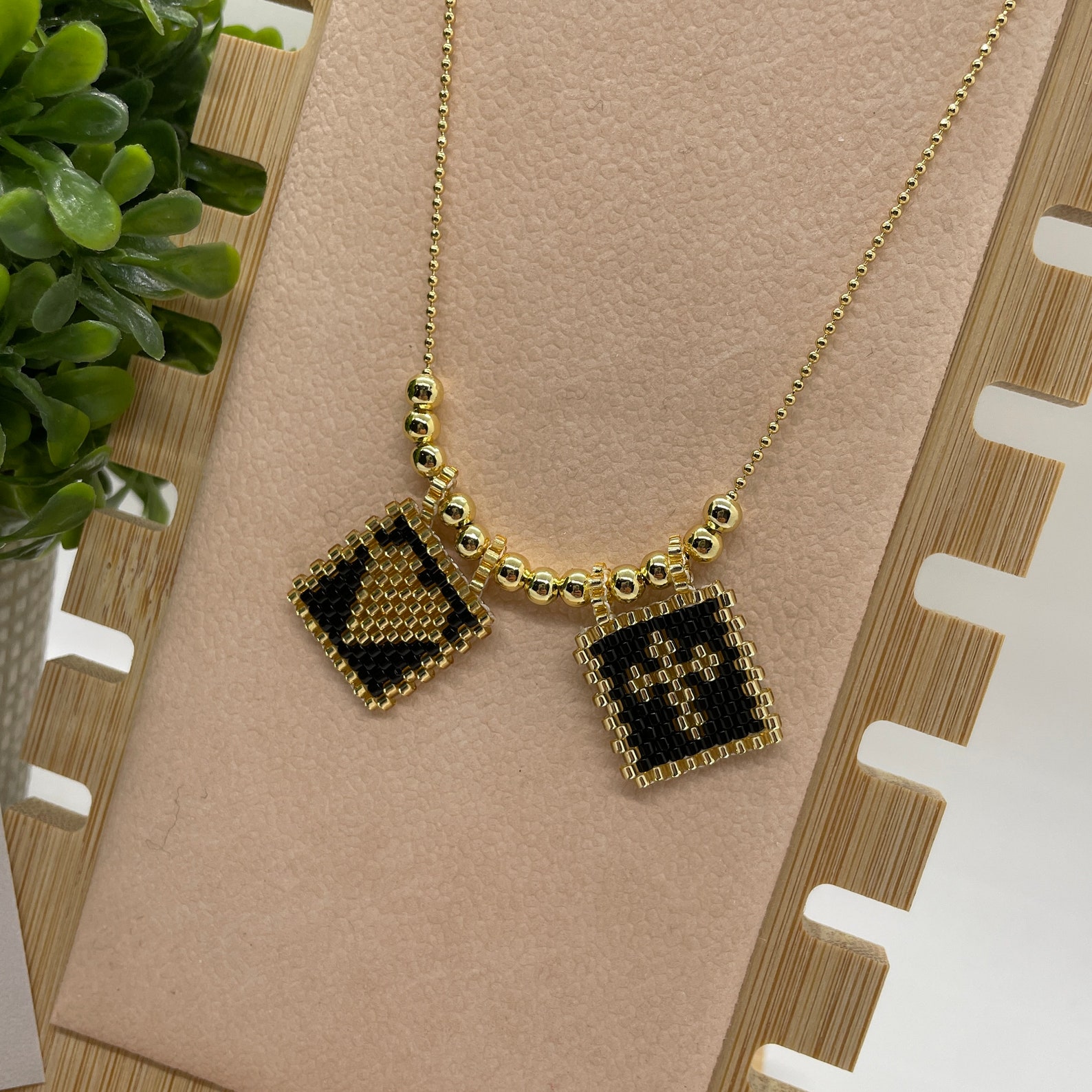 Scapular Chain Necklace, Scapular Beaded Miyuki Necklace, Miyuki ...