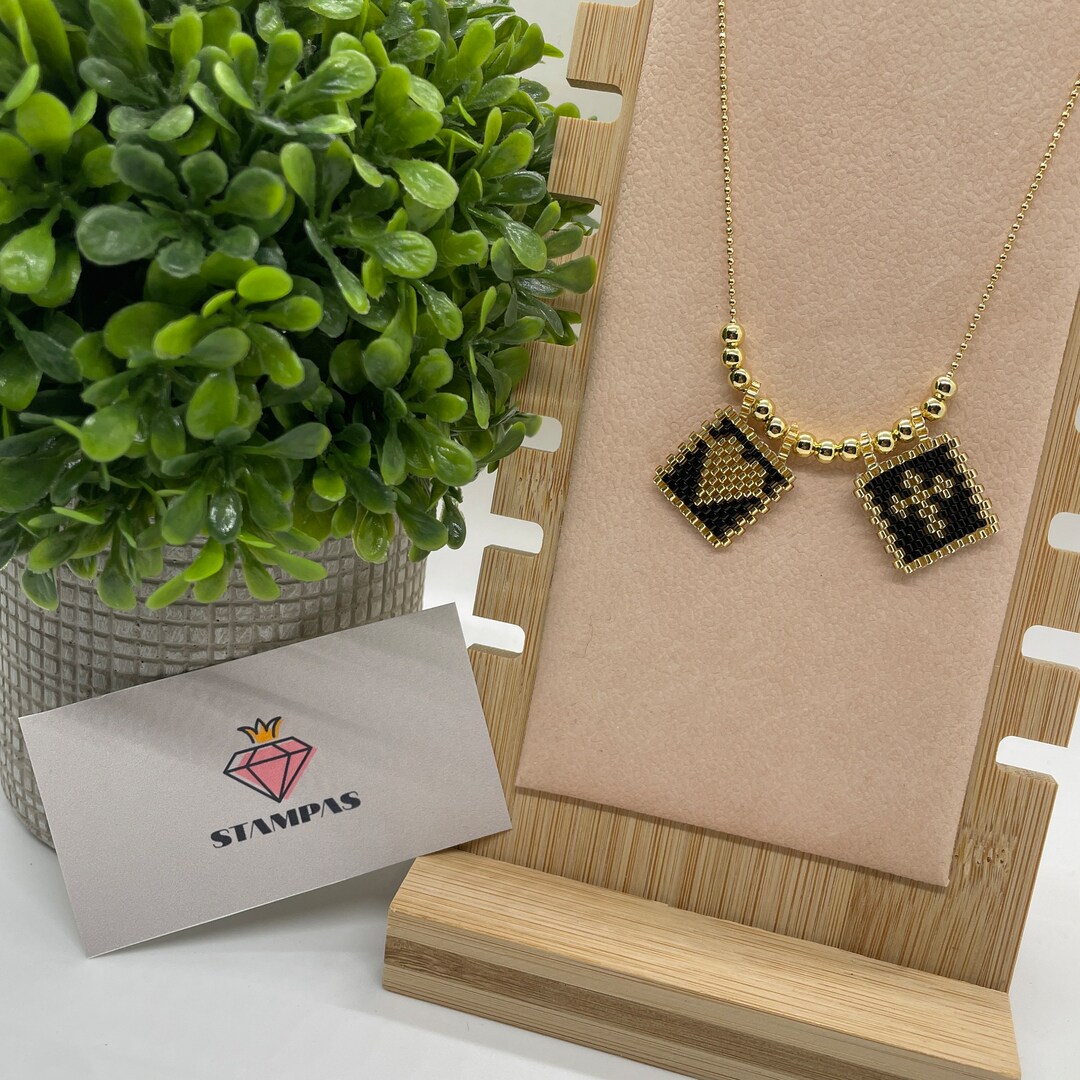 Scapular Chain Necklace, Scapular Beaded Miyuki Necklace, Miyuki ...