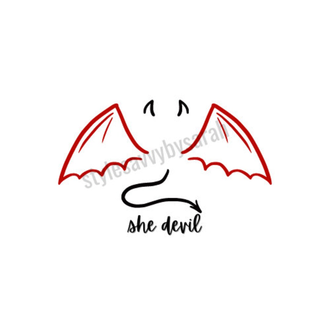 She Devil Svg Transparent File, Fun Halloween, Cute She Devil Design ...