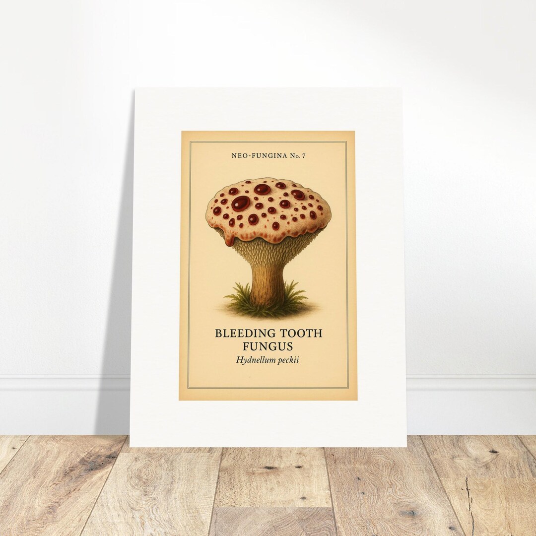 Bleeding Tooth Fungus Art Print, 11×14 Museum-quality Archival Paper ...