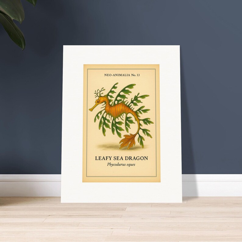 Leafy Sea Dragon Marine Animal Art Print, 11×14 Museum-quality Archival ...