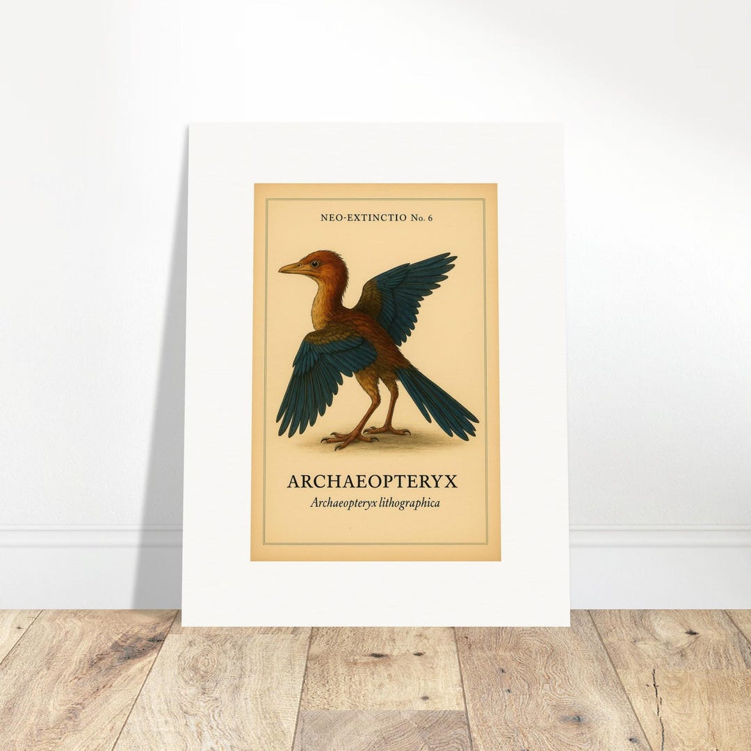 Archaeopteryx Extinct Animal Art Print, 11×14 Museum-quality Archival ...