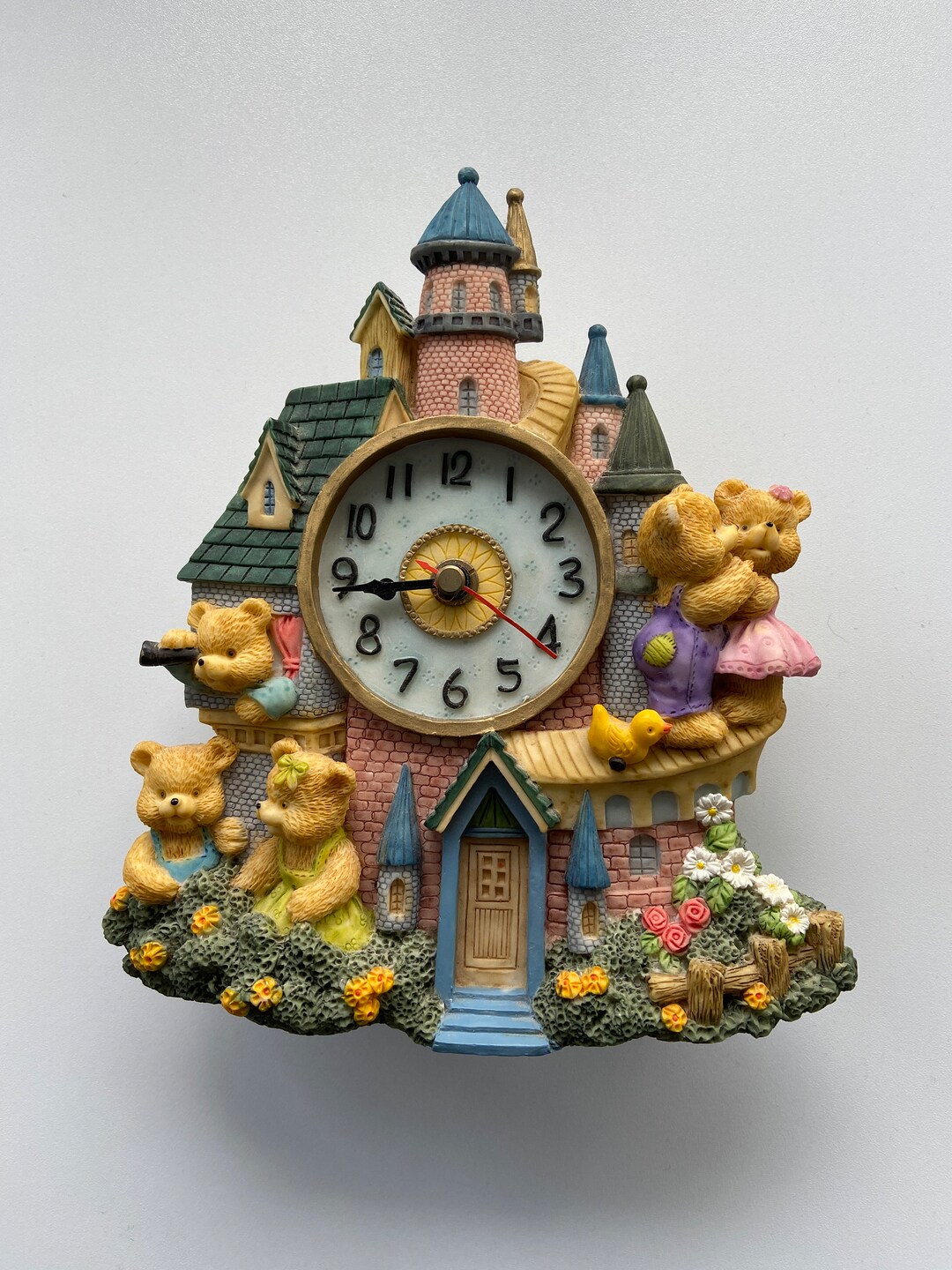 Bear Clock - Vintage Ceramic Clock in Working Condition - Etsy