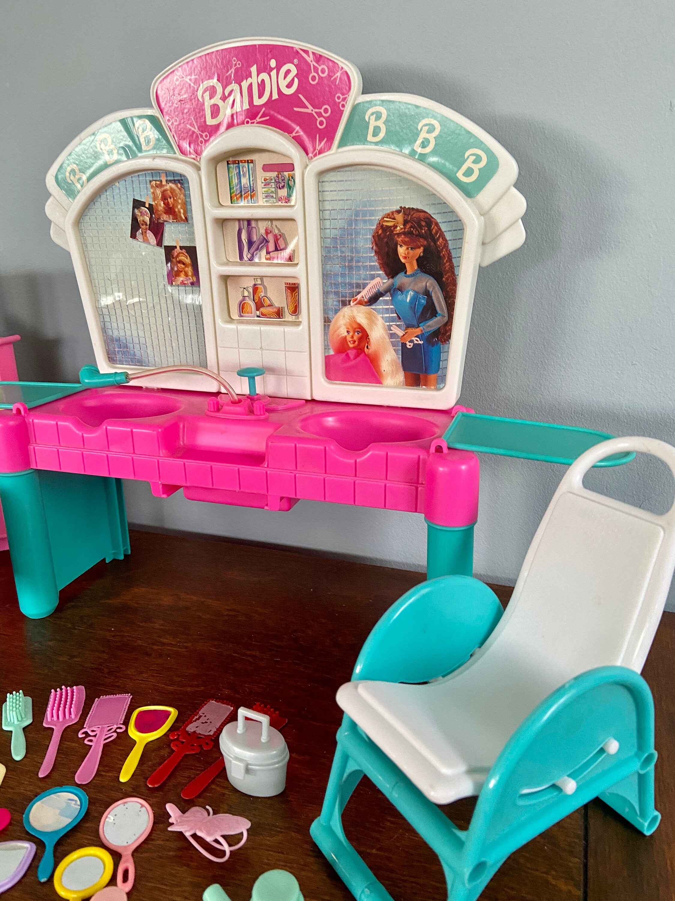 1990s Barbie Hair Salon - Vintage Mattel - Hairdresser, Beauty Salon ...
