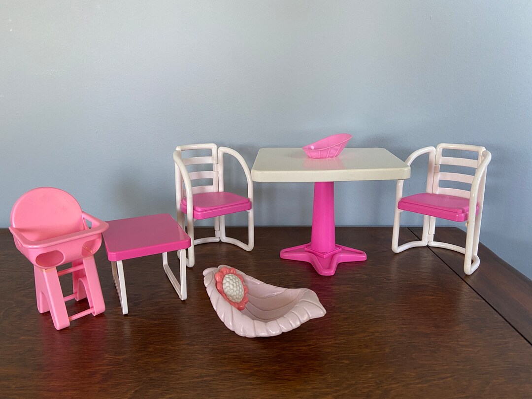1990s Barbie / Doll Table and Highchair Accessories - Vintage - Etsy