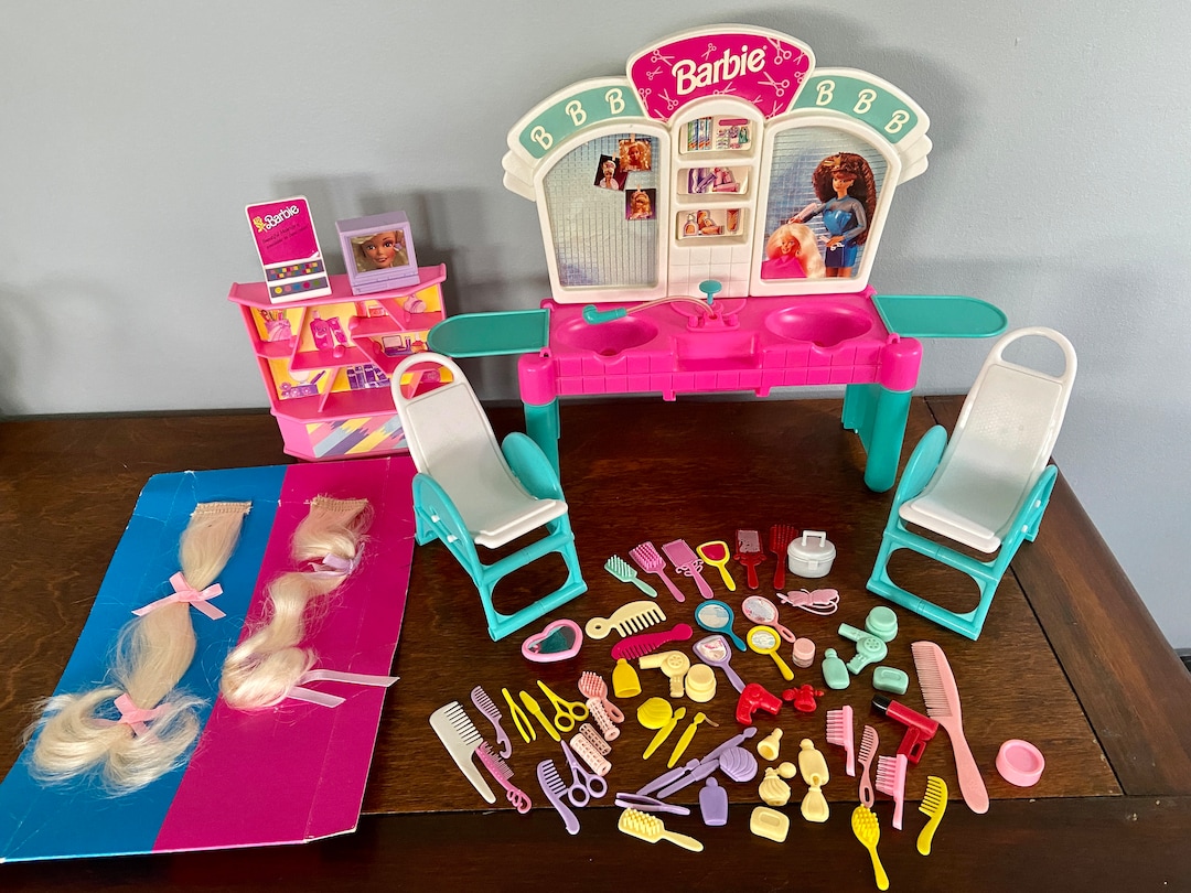 1990s Barbie Hair Salon - Vintage Mattel - Hairdresser, Beauty Salon ...