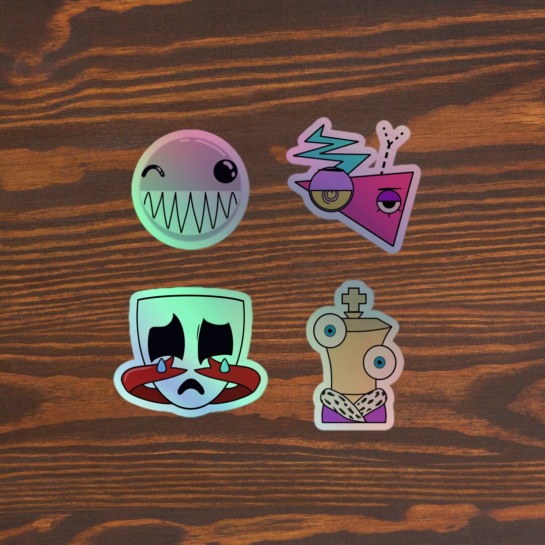 Fan Made the Amazing Digital Circus Holographic Sticker Zooble Gangle ...