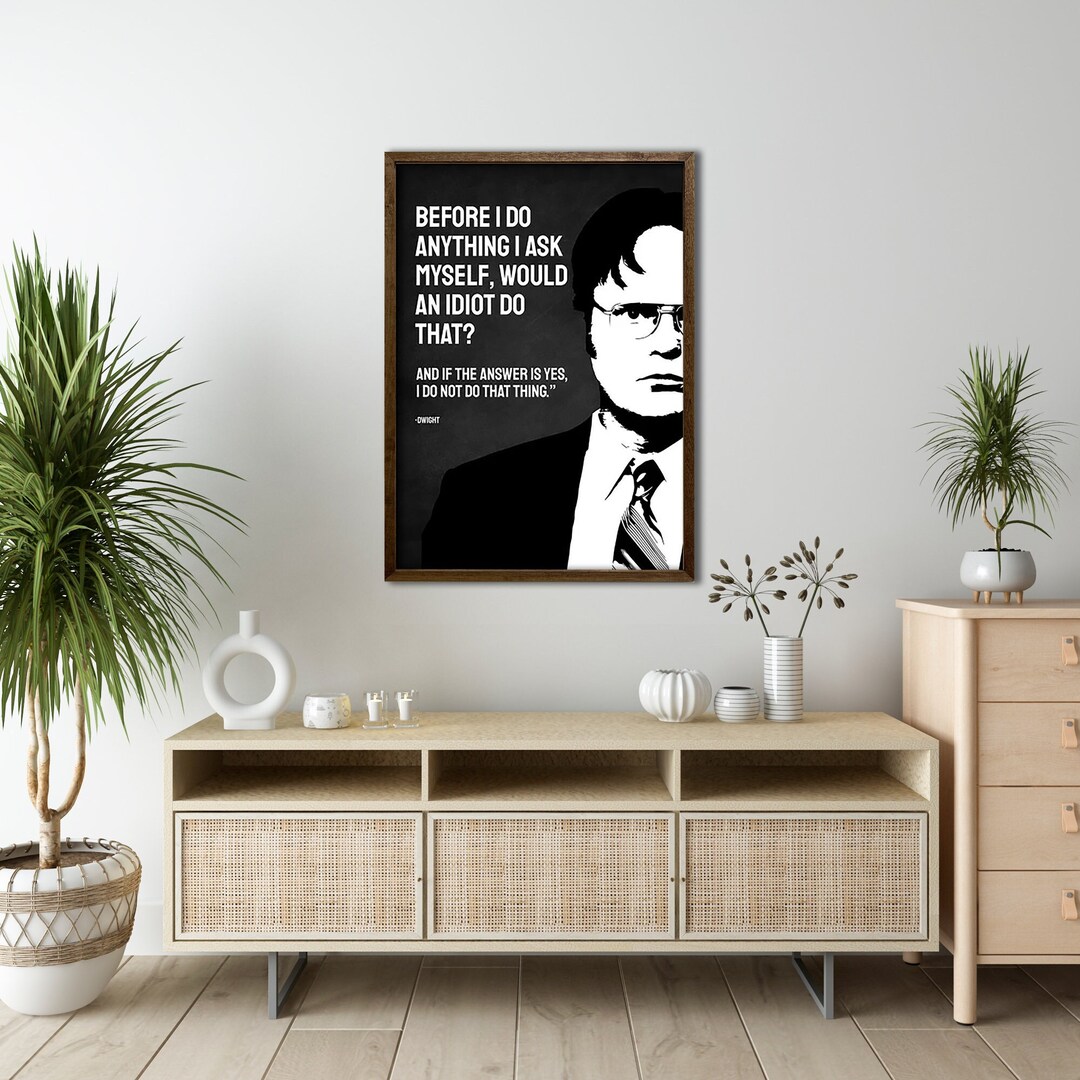 The Office TV Show Quotes Poster, Dwight Schrute Office Quote Canvas ...