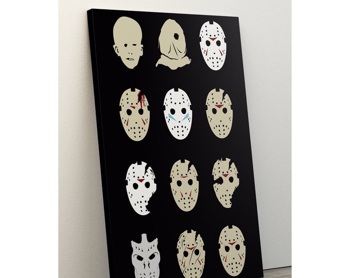 JASON VOORHEES: Friday the 13th, Every Mask Poster, Evolution of Jason ...