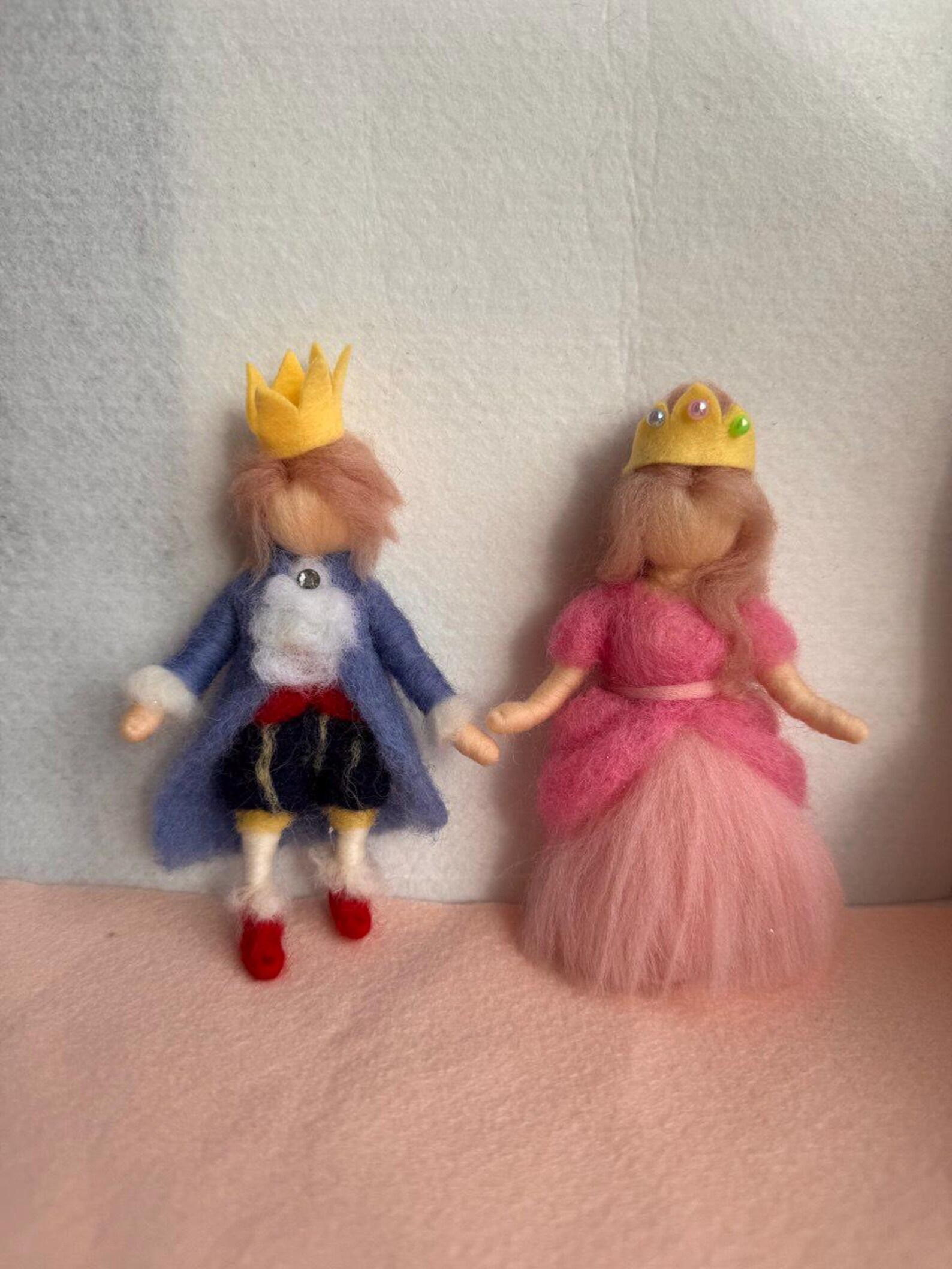 Needle Felted Prince and Princess Toys - Quirky Kids Room Decor ...