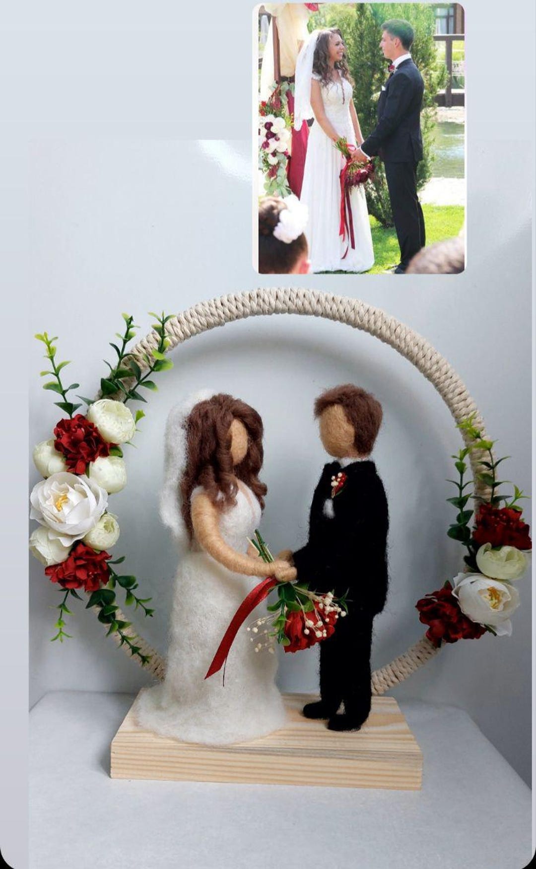 Custom Bride and Groom Statue From Your Photo - Just Married Wool ...