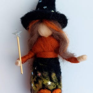 Spooky Witch Figurine - Needle Felted Witch Figurine - Halloween Horror ...