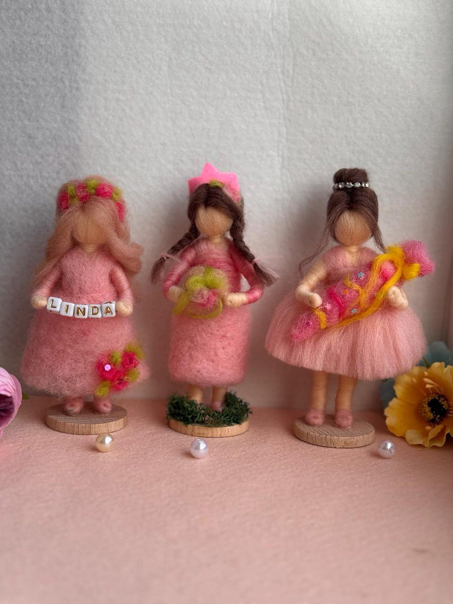 Needle Felted Girls Toys - Charming Girls Room Decor - Daughter's Gift ...