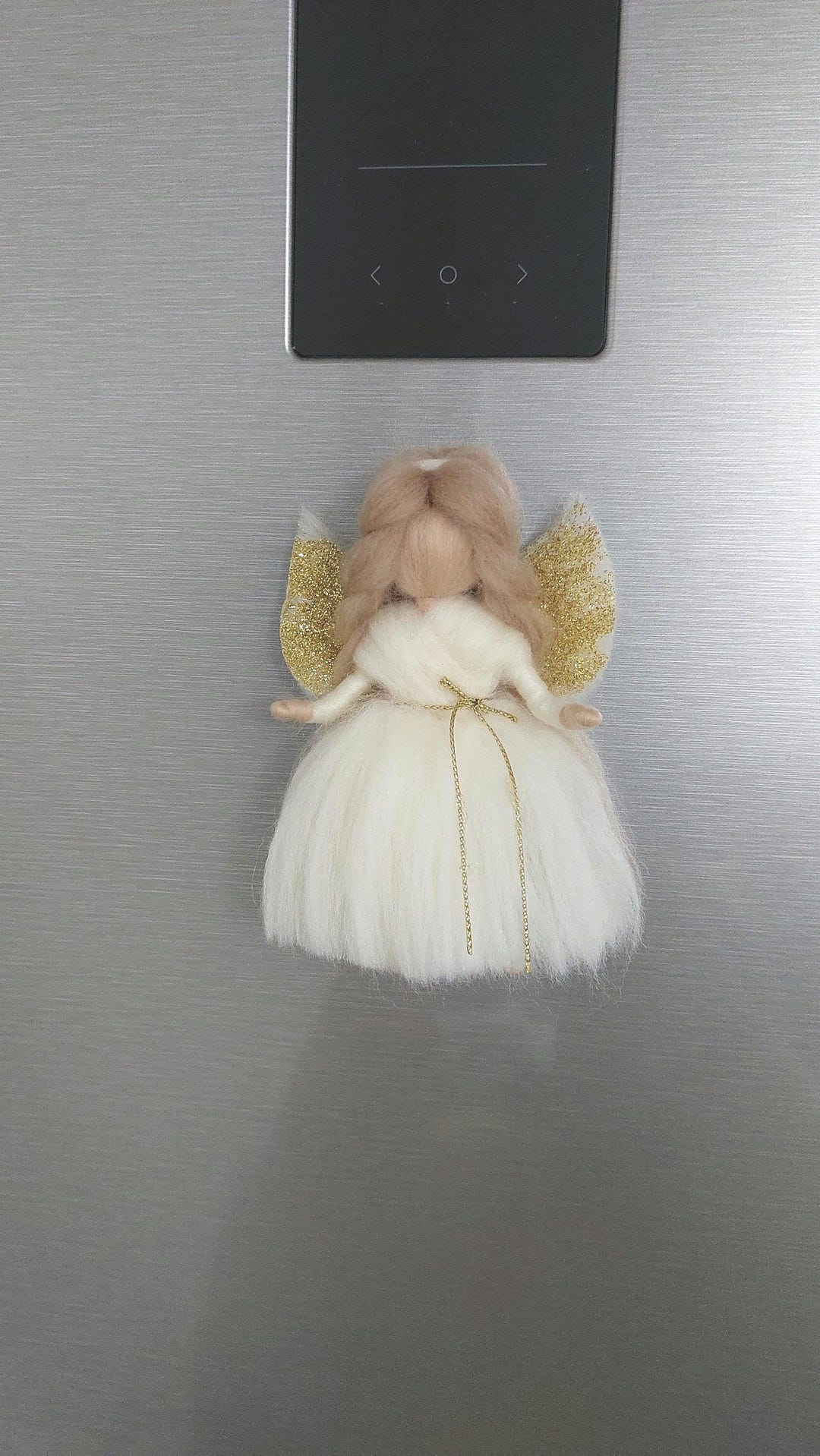 Angel Fridge Magnet - Needle Felted Angel Figure for Kitchen Decor ...