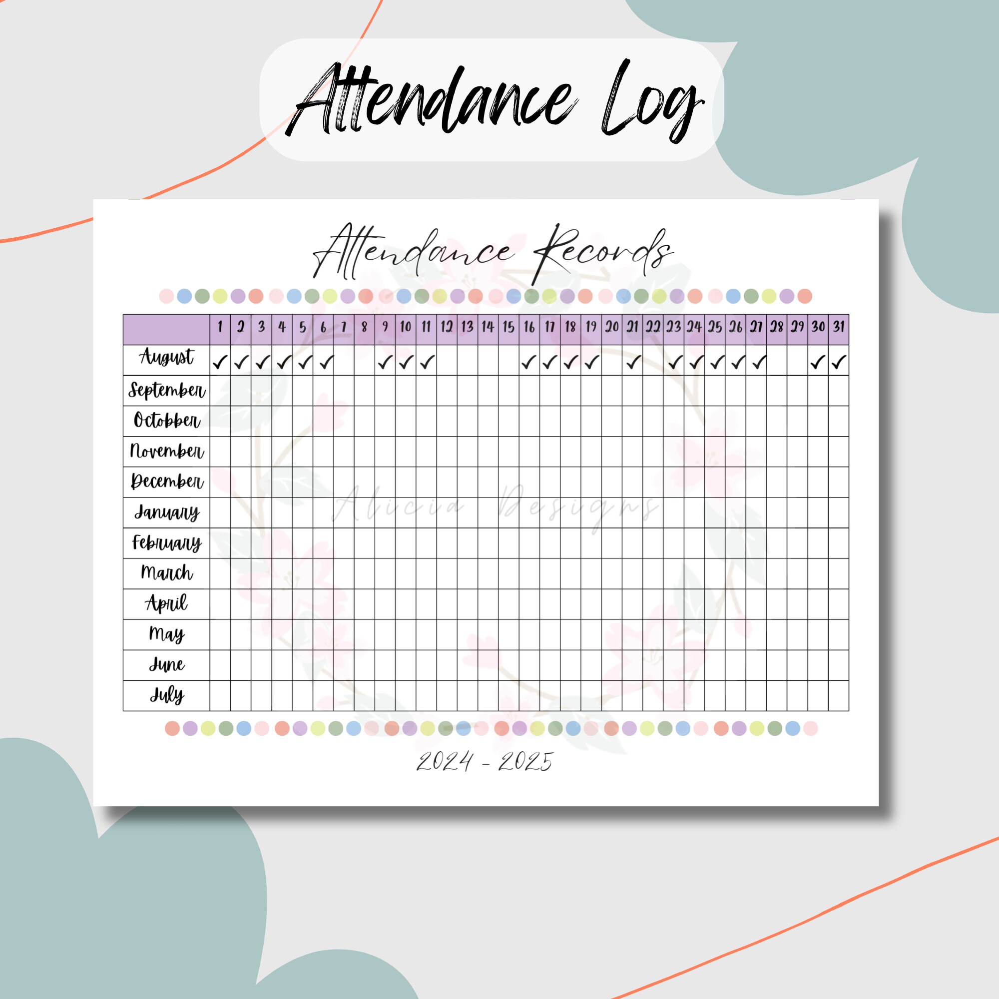 Printable Homeschool Planner (august 2024 - July 2025), Planner Pages ...