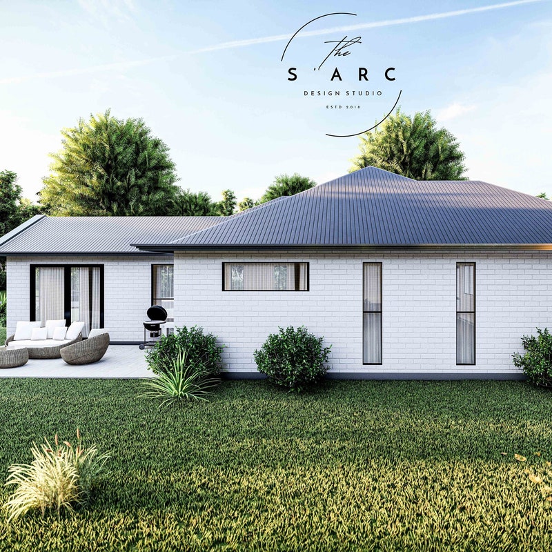 Modern Farmhouse Plans - Etsy