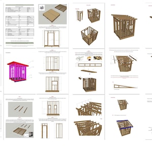 Modern 8x8 Cabin House Plans: DIY Building Guide (PDF) - Etsy