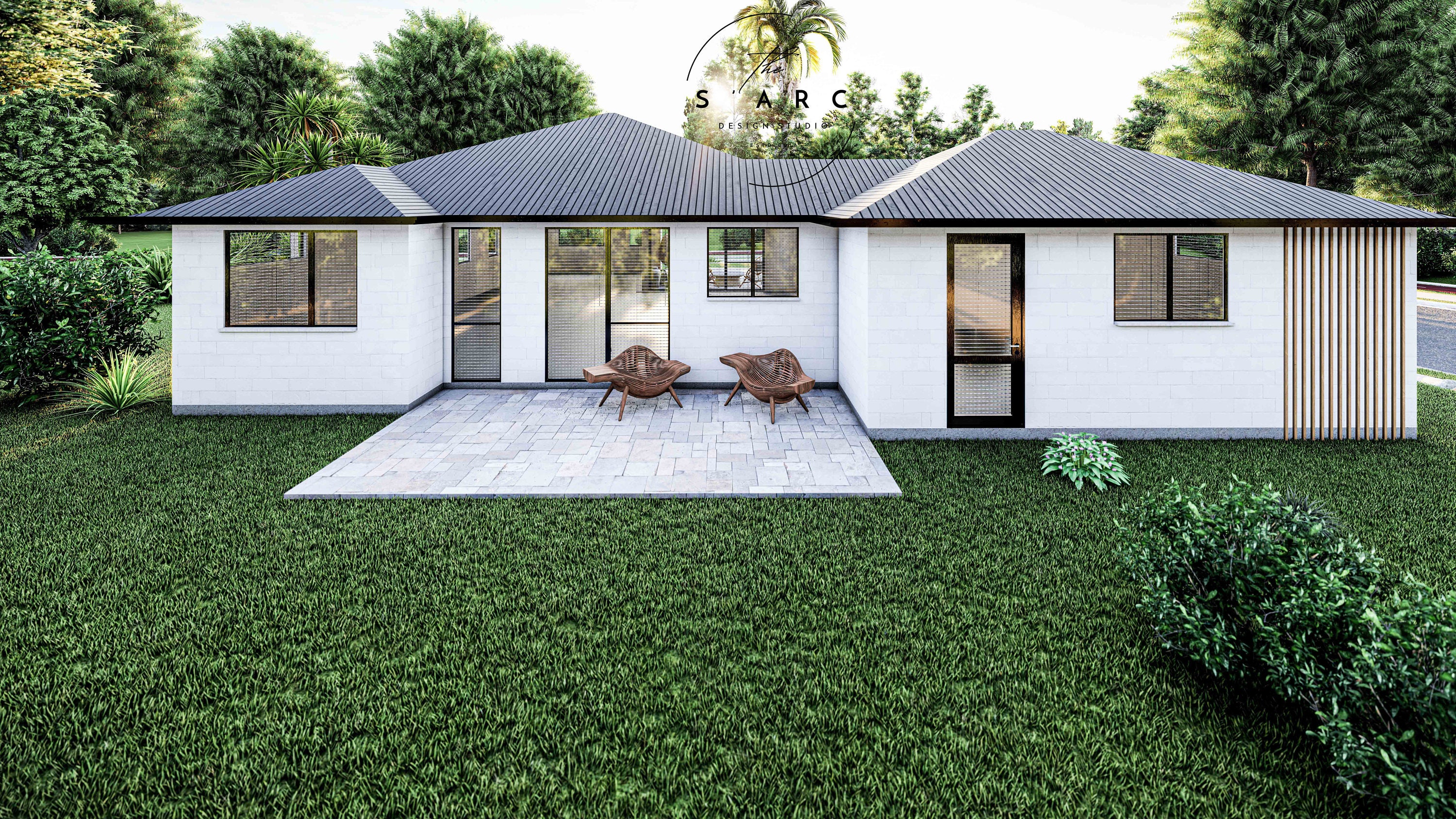 Modern Family House Plan, 168 Sqm, One Story, Open Concept House Plan ...