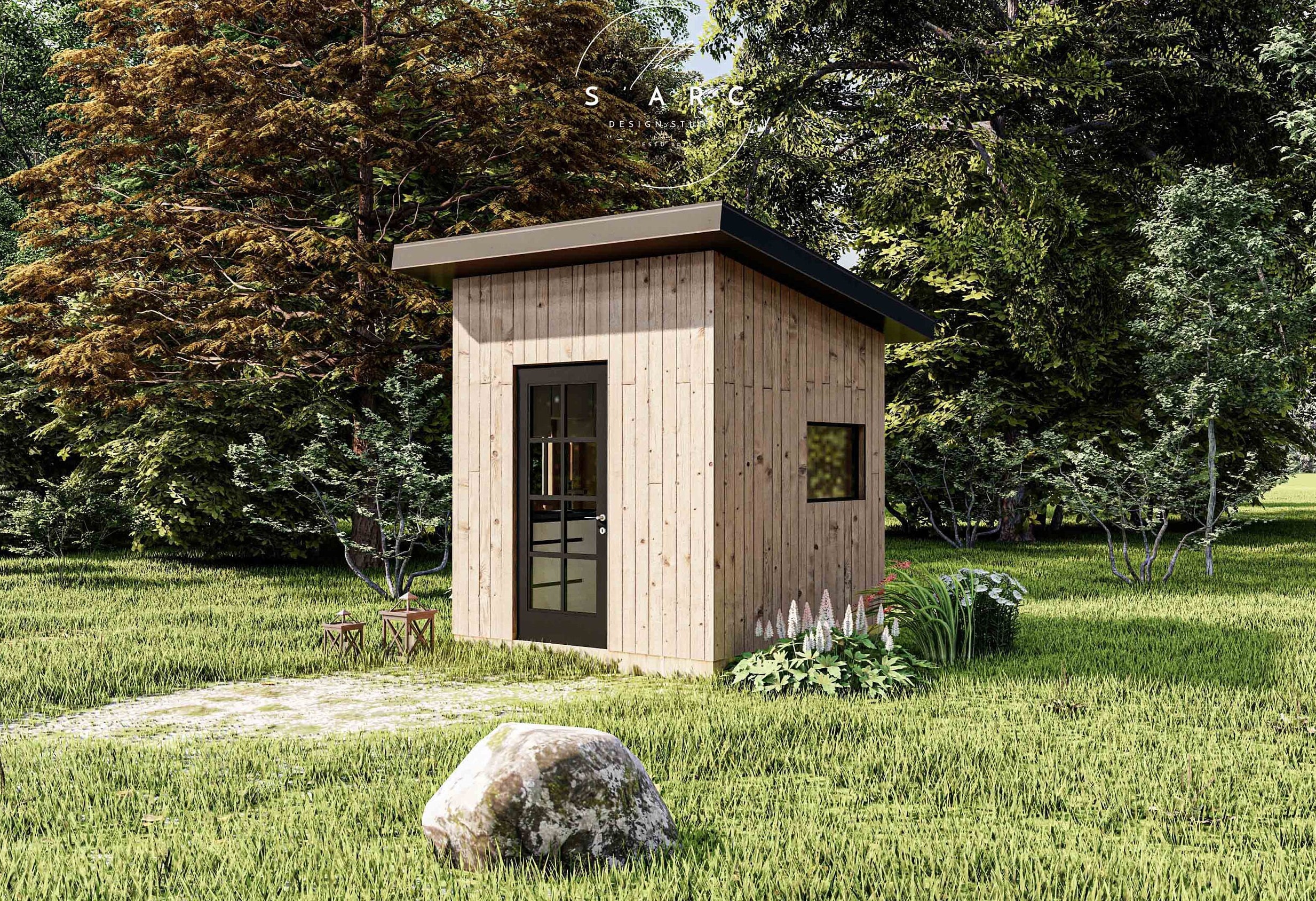 Modern 8x8 Cabin House Plans: DIY Building Guide (PDF) - Etsy