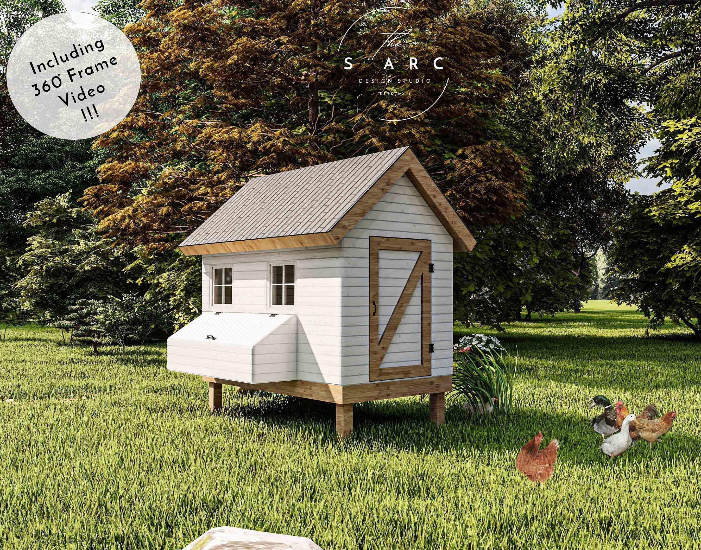 Chicken Coop Plans - DIY 4 X 8 Coop Plans, 8-10 Chicken, Frame Video ...