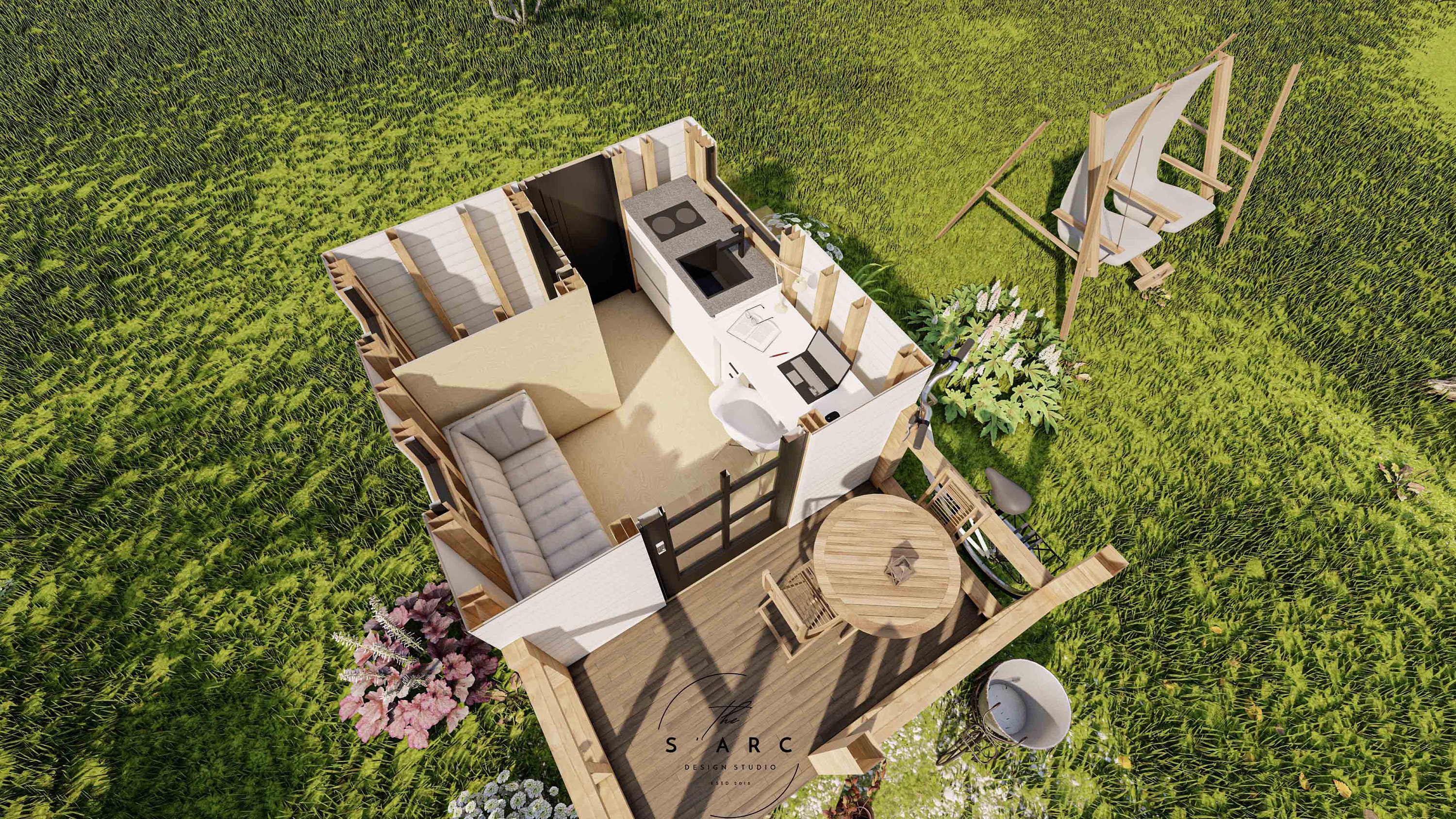 Cabin House Plans With Loft Bedroom, 8x8, 8x12, Step by Step DIY ...