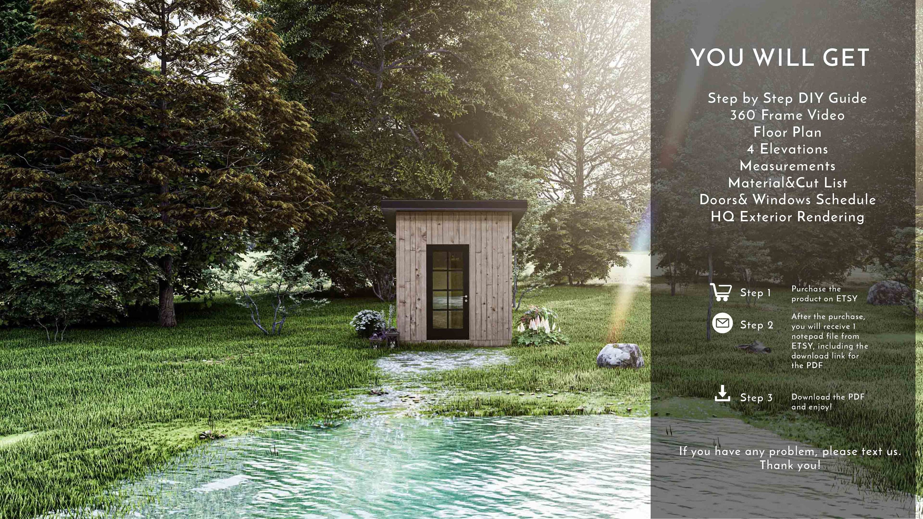 Modern 8x8 Cabin House Plans: DIY Building Guide (PDF) - Etsy