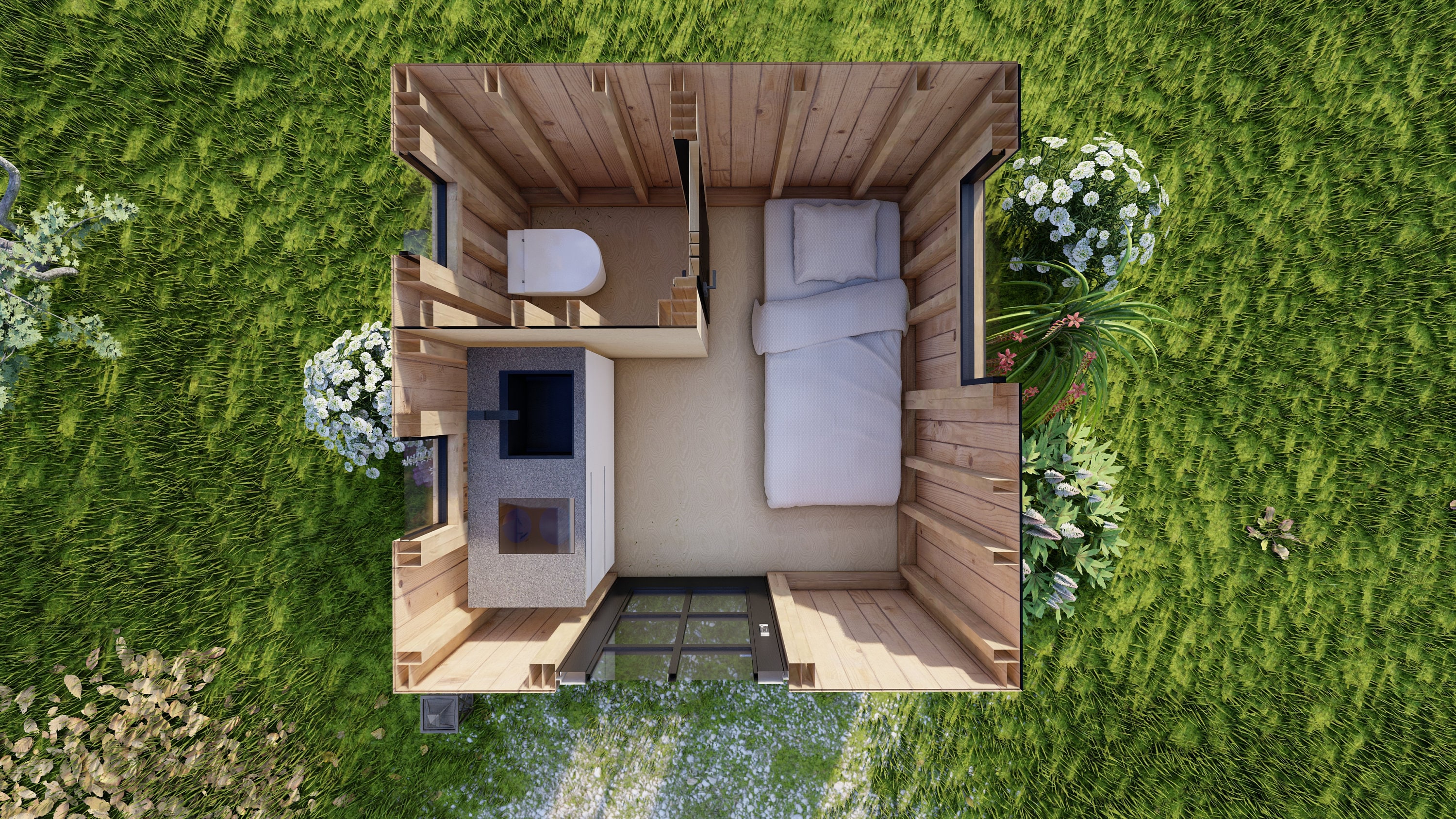 Modern 8x8 Cabin House Plans: DIY Building Guide (PDF) - Etsy