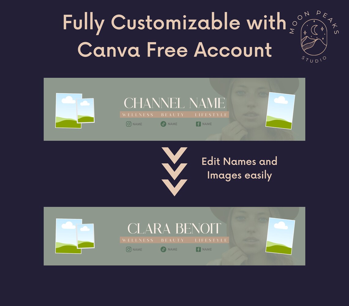 Customizable Youtube Banner, White Gold Youtube Banner Template ...