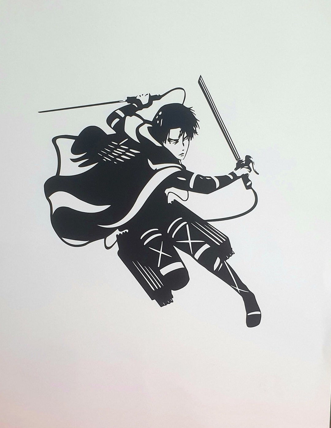 Attack on Titan Levi Ackerman A4 Wall Sticker Decal - Etsy