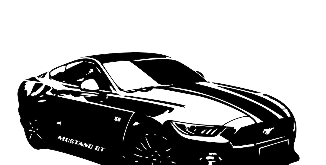 Large Ford Mustang GT Sticker Sticker - Etsy
