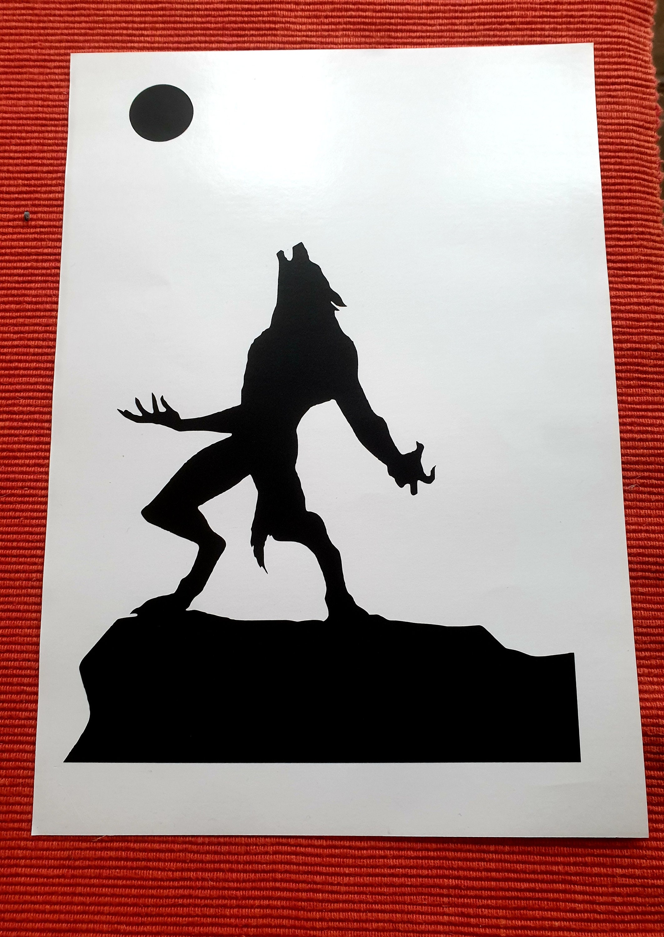Werewolf Wall Sticker A4 Format - Etsy