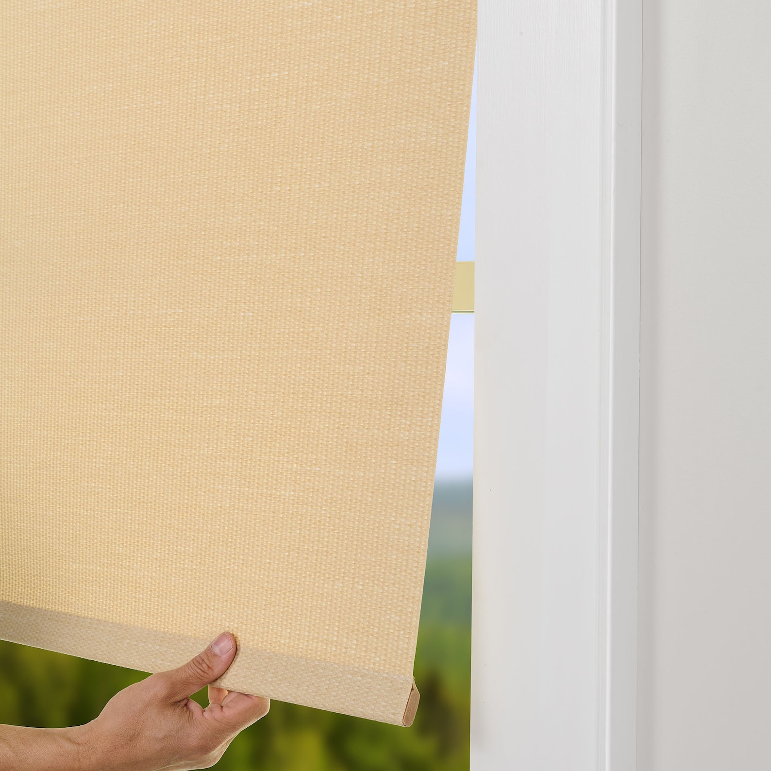 Roller Shades for Windows, Textured Natural Cordless Roller Shade ...
