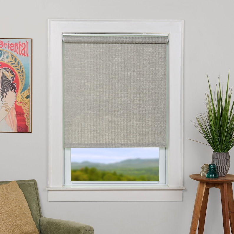 Roller Shades for Windows, Textured Natural Cordless Roller Shade ...