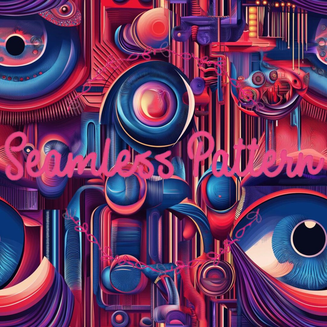 Surreal Futuristic Digital Pattern Dreamy Abstract Design for Art ...